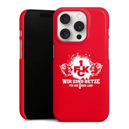 DeinDesign iPhone 15 Pro Handy Premium Case Smartphone Handyh&uuml;lle Schutzh&uuml;lle gl&auml;nzend 1. Fc Kaiserslautern Spruch Official Licensed Product Premium Case