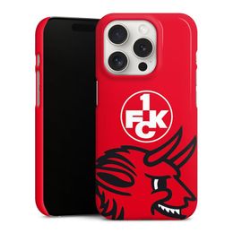 DeinDesign iPhone 15 Pro Handy Premium Case Smartphone Handyh&uuml;lle Schutzh&uuml;lle gl&auml;nzend Devil 1. Fc Kaiserslautern 1. Fck Premium Case