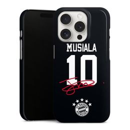 DeinDesign iPhone 15 Pro Handy Premium Case Smartphone Handyh&uuml;lle Schutzh&uuml;lle gl&auml;nzend Jamal Musiala Fcb Fc Bayern M&uuml;nchen Premium Case