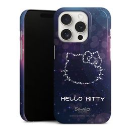 DeinDesign iPhone 15 Pro Handy Premium Case Smartphone Handyh&uuml;lle Schutzh&uuml;lle gl&auml;nzend Merchandise Hello Kitty Weltall Premium Case
