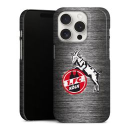 DeinDesign iPhone 15 Pro Handy Premium Case Smartphone Handyh&uuml;lle Schutzh&uuml;lle gl&auml;nzend Official Licensed Product Metallic Look 1. Fc K&ouml;ln Premium Case