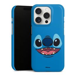 DeinDesign iPhone 15 Pro Handy Premium Case Smartphone Handyh&uuml;lle Schutzh&uuml;lle gl&auml;nzend Official Licensed Product Disney Lilo & Stitch Premium Case
