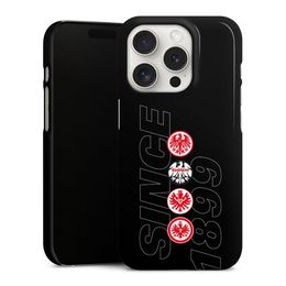 DeinDesign iPhone 15 Pro Handy Premium Case Smartphone Handyh&uuml;lle Schutzh&uuml;lle gl&auml;nzend Eagle Logo Eintracht Frankfurt Premium Case