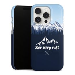 DeinDesign iPhone 15 Pro Handy Premium Case Smartphone Handyh&uuml;lle Schutzh&uuml;lle gl&auml;nzend Wanderlust Sky Mountain Premium Case
