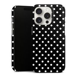 DeinDesign iPhone 15 Pro Handy Premium Case Smartphone Handyh&uuml;lle Schutzh&uuml;lle gl&auml;nzend Retro Points Polka Dots Premium Case