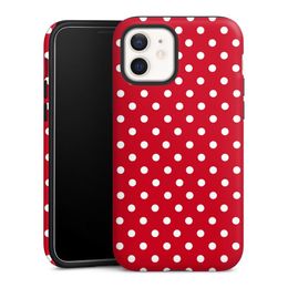 DeinDesign iPhone 12 Handy Panzer Handyh&uuml;lle robuste Outdoor H&uuml;lle Schutzh&uuml;lle matt Retro Polka Dots Points Tough Case