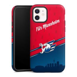 DeinDesign iPhone 12 Handy Panzer Handyh&uuml;lle robuste Outdoor H&uuml;lle Schutzh&uuml;lle matt Adler Mannheim Sports Logo Tough Case