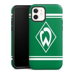 DeinDesign iPhone 12 Handy Panzer Handyh&uuml;lle robuste Outdoor H&uuml;lle Schutzh&uuml;lle matt Sv Werder Bremen Official Licensed Product Logo Tough Case