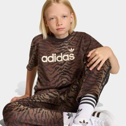 Jungen T-Shirt "LOOSE AOP", braun, Gr. 128, adidas originals, Obermaterial: 100% Baumwolle, Shirts