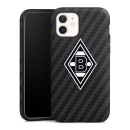 DeinDesign iPhone 12 Handy Panzer Handyh&uuml;lle robuste Outdoor H&uuml;lle Schutzh&uuml;lle matt Borussia M&ouml;nchengladbach Carbon Gladbach Tough Case