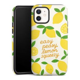 DeinDesign iPhone 12 Handy Panzer Handyh&uuml;lle robuste Outdoor H&uuml;lle Schutzh&uuml;lle matt Spruch Statement Lemon Tough Case