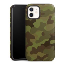 DeinDesign iPhone 12 Handy Panzer Handyh&uuml;lle robuste Outdoor H&uuml;lle Schutzh&uuml;lle matt Camouflage Tarnmuster Army Tough Case