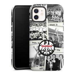 DeinDesign iPhone 12 Handy Panzer Handyh&uuml;lle robuste Outdoor H&uuml;lle Schutzh&uuml;lle matt Official Licensed Product Retro Eintracht Frankfurt Tough Case