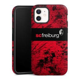 DeinDesign iPhone 12 Handy Panzer Handyh&uuml;lle robuste Outdoor H&uuml;lle Schutzh&uuml;lle matt Official Licensed Product Sc Freiburg Logo Tough Case
