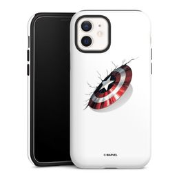 DeinDesign iPhone 12 Handy Panzer Handyh&uuml;lle robuste Outdoor H&uuml;lle Schutzh&uuml;lle matt Captain America Official Licensed Product Marvel Tough Case