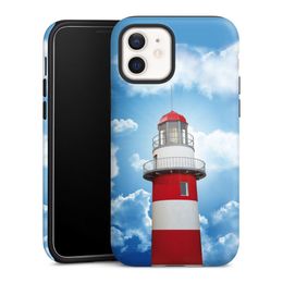 DeinDesign iPhone 12 Handy Panzer Handyh&uuml;lle robuste Outdoor H&uuml;lle Schutzh&uuml;lle matt Cloud Lighthouse Sky Tough Case