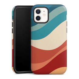 DeinDesign iPhone 12 Handy Panzer Handyh&uuml;lle robuste Outdoor H&uuml;lle Schutzh&uuml;lle matt Colour Wave Ombre Tough Case