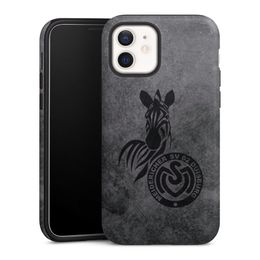DeinDesign iPhone 12 Handy Panzer Handyh&uuml;lle robuste Outdoor H&uuml;lle Schutzh&uuml;lle matt Msv Duisburg Zebra Official Licensed Product Tough Case