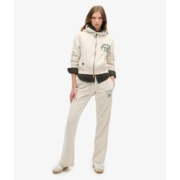 Superdry Damen Athletic Essentials Flare-jogginghose mit Tiefem Bund Creme - Gr&ouml;&szlig;e: 44 21235311002242YZ025