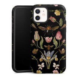 DeinDesign iPhone 12 Handy Panzer Handyh&uuml;lle robuste Outdoor H&uuml;lle Schutzh&uuml;lle matt Flower Wreath Bee Blossom Tough Case