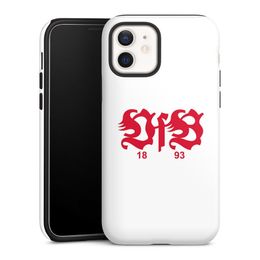 DeinDesign iPhone 12 Handy Panzer Handyh&uuml;lle robuste Outdoor H&uuml;lle Schutzh&uuml;lle matt Official Licensed Product Vfb Stuttgart Lettering Tough Case