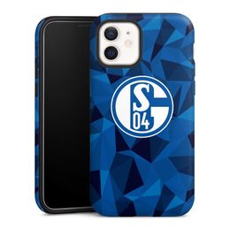 DeinDesign iPhone 12 Handy Panzer Handyh&uuml;lle robuste Outdoor H&uuml;lle Schutzh&uuml;lle matt Camouflage Fc Schalke 04 Muster Tough Case