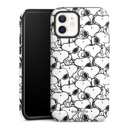DeinDesign iPhone 12 Handy Panzer Handyh&uuml;lle robuste Outdoor H&uuml;lle Schutzh&uuml;lle matt Peanuts Snoopy Muster Tough Case