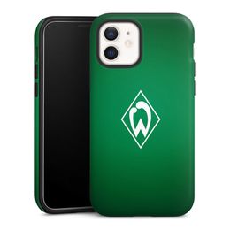 DeinDesign iPhone 12 Handy Panzer Handyh&uuml;lle robuste Outdoor H&uuml;lle Schutzh&uuml;lle matt Merchandise Sv Werder Bremen Logo Tough Case