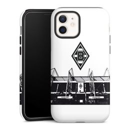 DeinDesign iPhone 12 Handy Panzer Handyh&uuml;lle robuste Outdoor H&uuml;lle Schutzh&uuml;lle matt Stadium Die Fohlen Borussia M&ouml;nchengladbach Tough Case