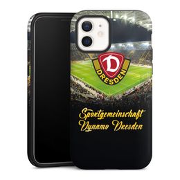 DeinDesign iPhone 12 Handy Panzer Handyh&uuml;lle robuste Outdoor H&uuml;lle Schutzh&uuml;lle matt Sgd Sg Dynamo Dresden Official Licensed Product Tough Case