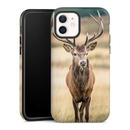 DeinDesign iPhone 12 Handy Panzer Handyh&uuml;lle robuste Outdoor H&uuml;lle Schutzh&uuml;lle matt Forrest Deer Meadow Tough Case