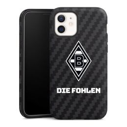 DeinDesign iPhone 12 Handy Panzer Handyh&uuml;lle robuste Outdoor H&uuml;lle Schutzh&uuml;lle matt Borussia M&ouml;nchengladbach Carbon Gladbach Tough Case