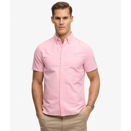 Superdry Herren Preppy Oxford Kurzarmhemd Pink - Gr&ouml;&szlig;e: XL 1041009000233J8T004