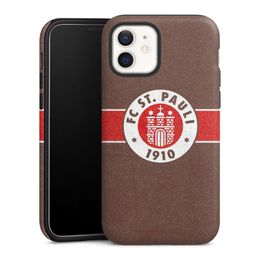DeinDesign iPhone 12 Handy Panzer Handyh&uuml;lle robuste Outdoor H&uuml;lle Schutzh&uuml;lle matt Logo Official Licensed Product Fc St. Pauli Tough Case