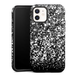 DeinDesign iPhone 12 Handy Panzer Handyh&uuml;lle robuste Outdoor H&uuml;lle Schutzh&uuml;lle matt Muster Snowflake Glitzer Tough Case