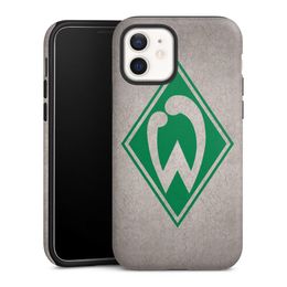 DeinDesign iPhone 12 Handy Panzer Handyh&uuml;lle robuste Outdoor H&uuml;lle Schutzh&uuml;lle matt Sv Werder Bremen Concrete Official Licensed Product Tough Case