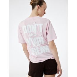 KOTON T-Shirt Damen Gr&ouml;&szlig;e XS rosa / offwhite