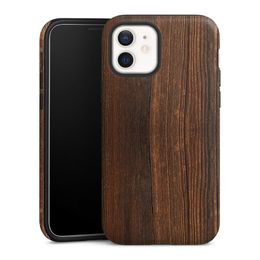 DeinDesign iPhone 12 Handy Panzer Handyh&uuml;lle robuste Outdoor H&uuml;lle Schutzh&uuml;lle matt Wood Nut Tree Wooden Look Tough Case