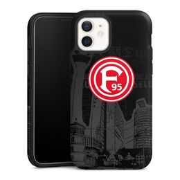 DeinDesign iPhone 12 Handy Panzer Handyh&uuml;lle robuste Outdoor H&uuml;lle Schutzh&uuml;lle matt Logo Official Licensed Product Fortuna D&uuml;sseldorf Tough Case