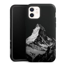 DeinDesign iPhone 12 Handy Panzer Handyh&uuml;lle robuste Outdoor H&uuml;lle Schutzh&uuml;lle matt Mountain Snow Mountain Top Tough Case