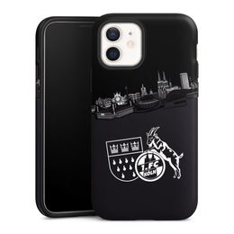 DeinDesign iPhone 12 Handy Panzer Handyh&uuml;lle robuste Outdoor H&uuml;lle Schutzh&uuml;lle matt 1. Fc K&ouml;ln Official Licensed Product Skyline Tough Case