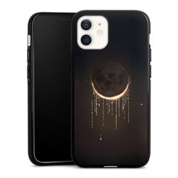 DeinDesign iPhone 12 mini Handy Silikon H&uuml;lle Case schwarz Handyh&uuml;lle Full Moon Moon Light