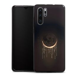 DeinDesign Huawei P30 Pro Handy Silikon H&uuml;lle Case schwarz Handyh&uuml;lle Full Moon Moon Light