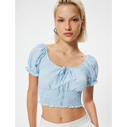 KOTON Bluse Damen Gr&ouml;&szlig;e M blau / wei&szlig;