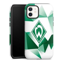 DeinDesign iPhone 12 Handy Panzer Handyh&uuml;lle robuste Outdoor H&uuml;lle Schutzh&uuml;lle matt Tarnmuster Official Licensed Product Sv Werder Bremen Tough Case