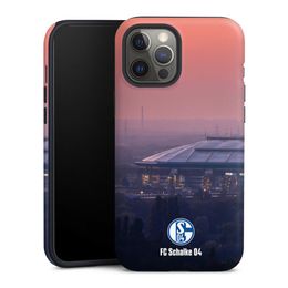 DeinDesign iPhone 12 Pro Handy Panzer Handyh&uuml;lle robuste Outdoor H&uuml;lle Schutzh&uuml;lle matt Fc Schalke 04 Official Licensed Product Stadium Tough Case