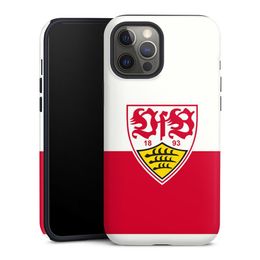 DeinDesign iPhone 12 Pro Handy Panzer Handyh&uuml;lle robuste Outdoor H&uuml;lle Schutzh&uuml;lle matt Vfb Stuttgart Official Licensed Product Logo Tough Case