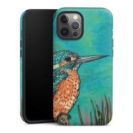DeinDesign iPhone 12 Pro Handy Panzer Handyh&uuml;lle robuste Outdoor H&uuml;lle Schutzh&uuml;lle matt Painting Animals Bird Tough Case