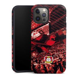 DeinDesign iPhone 12 Pro Handy Panzer Handyh&uuml;lle robuste Outdoor H&uuml;lle Schutzh&uuml;lle matt Merchandise Bayer 04 Leverkusen Official Licensed Product Tough Case