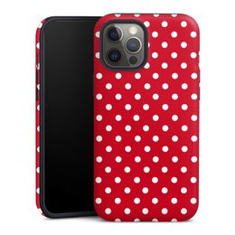 DeinDesign iPhone 12 Pro Handy Panzer Handyh&uuml;lle robuste Outdoor H&uuml;lle Schutzh&uuml;lle matt Retro Polka Dots Points Tough Case